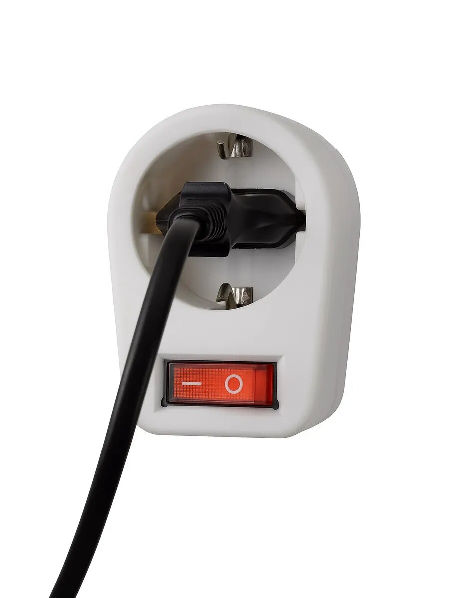 Переходник с заземлением и выключателем