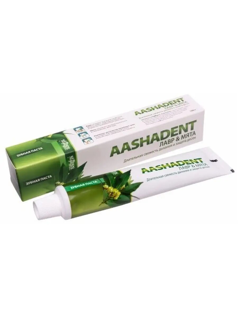 Aasha herbals зубная паста лавр и мята aashadent 100 гр