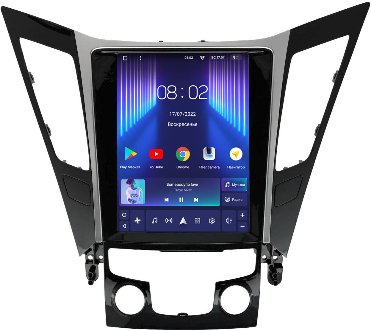 Штатная магнитола Hyundai Sonata 6 (YF) 2009-2014 Teyes TPRO 2 DS (Tesla) 9.7" 4/32 RM-1312-130 Android 10 (4G-SIM, DSP, QLed)