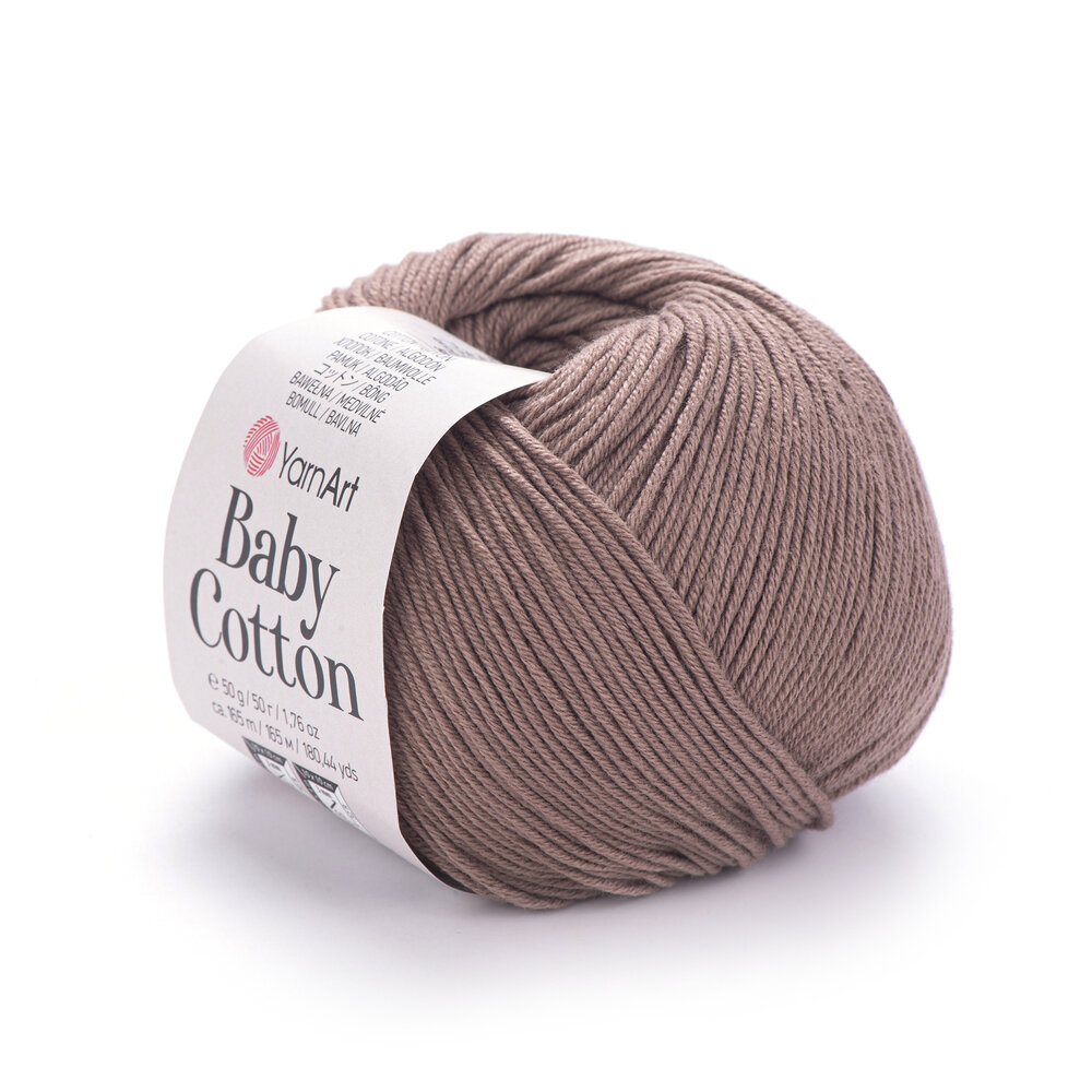 Пряжа для вязания YarnArt Baby Cotton 407 мокко 50 гр/165 м 50% хлопок, 50% акрил