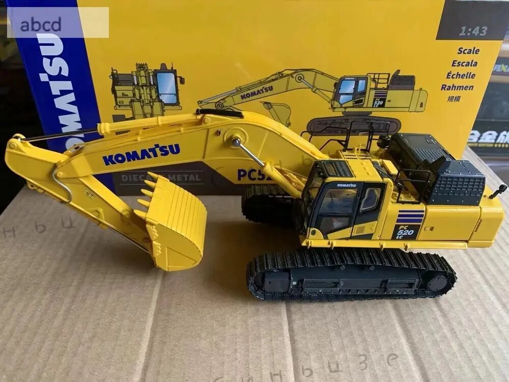 Металлическая модель экскаватора Komatsu PC520LC-11M0 в масштабе 1:43 для коллекционеров