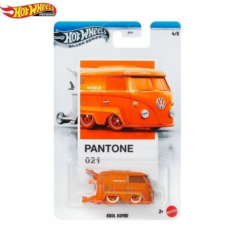 Hot Wheels Модель автомобиля из сплава, 1:64, серия Silver Series, линия Pantone (KOOL KOMBI)