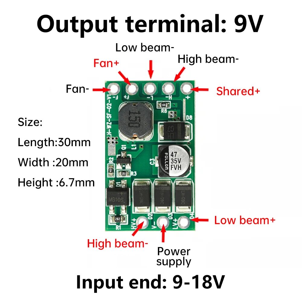 LED Driver Module 9-18V White 9V 3A — фото 1