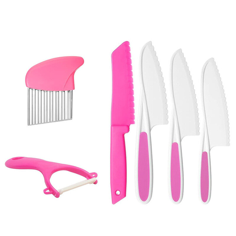 Детский набор пластиковых ножей для раннего развития, нож для резки, набор для детского сада с разделочной доской, зубчатый нож, нож для резки, овощечистка.