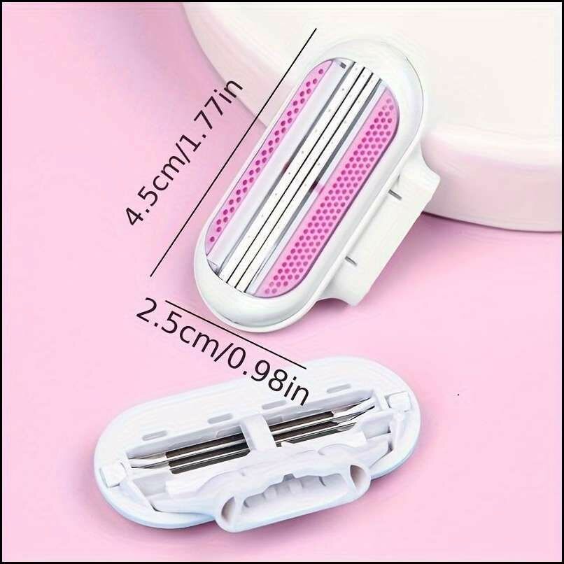 SET / HAND RAZOR для женщин, 1 + 4 сменные лезвия / ножа отдельные пластиковые пакеты