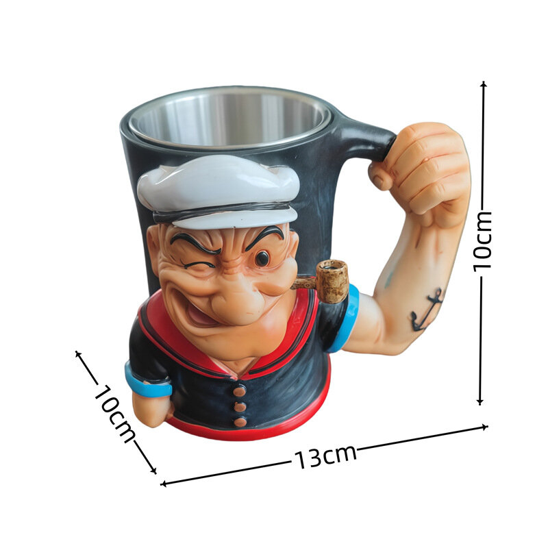 3D Popeye Power Mug Popeye Mug Power Cup Resin Coffee Творческий подарок (Цвет товара: a)