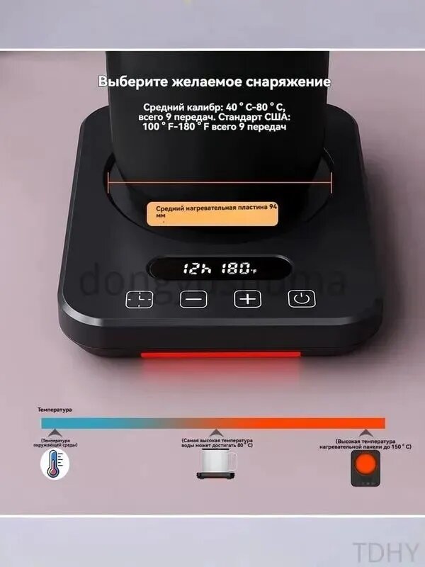 Подогреватель посуды для кружек с регулировкой температуры 40-80°C черный матовый — фото 1