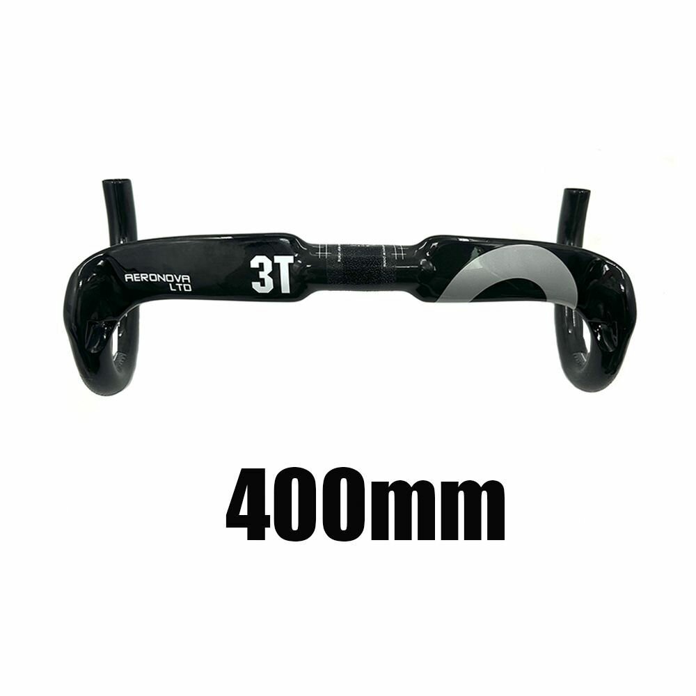3T Шоссейный руль карбоновый Серебро прямой глянцевый 31,8 380mm 400mm 420mm 440mm
