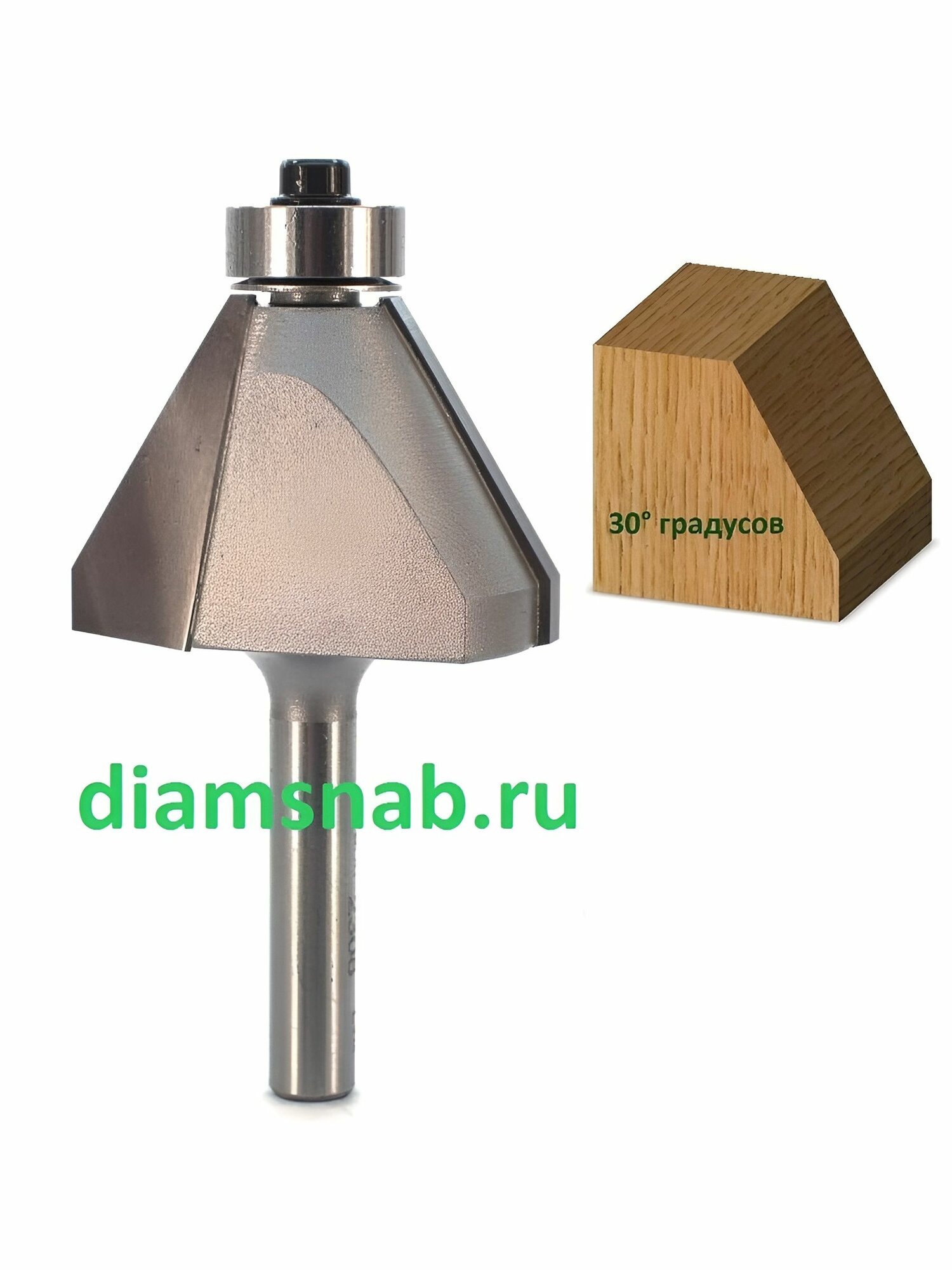 Фреза 8хD38хH23 30 градусов конусная кромочная калевочная с нижним подшипником