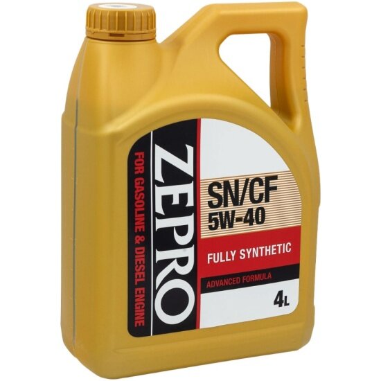 Моторное масло Zepro Fully Synthetic 5W-40 синтетическое 4 л (Корея)