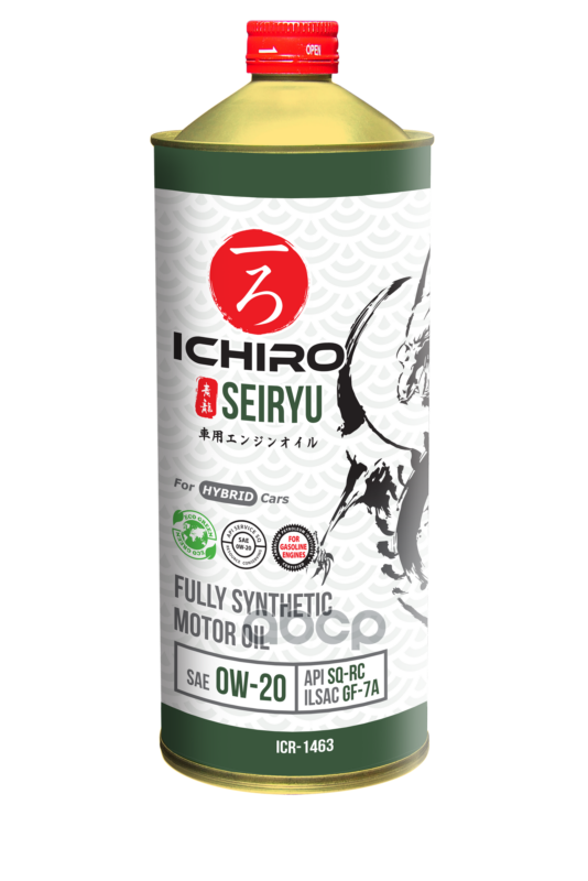 ICHIRO 0W-20 SEIRYU SQ-RC/GF-7A , 1л, (синт. мотор. масло)