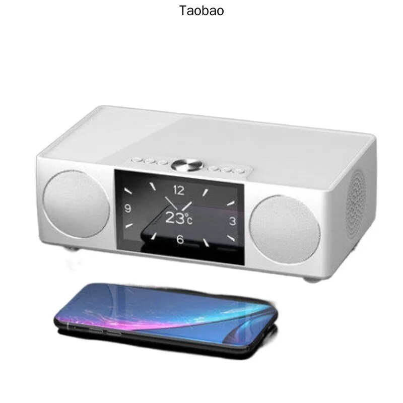 Сабвуфер SOAIY S99 wireless Bluetooth speaker white оснащен будильником, FM, записью, TF-картой, U-диском, видео, объемным 3D-звуком и другими функциями