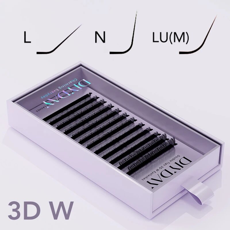 DIYDAY 3D W ресницы N изгиб, 8-12Mix длина
