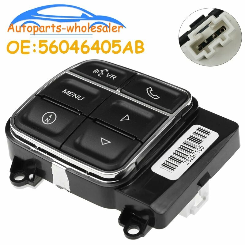 Кнопка переключения на руле автомобиля 56046405AB для Chrysler 200, Dodge Avenger, Jeep Compass, Liberty, Patriot, Wrangler JK 2011-2018