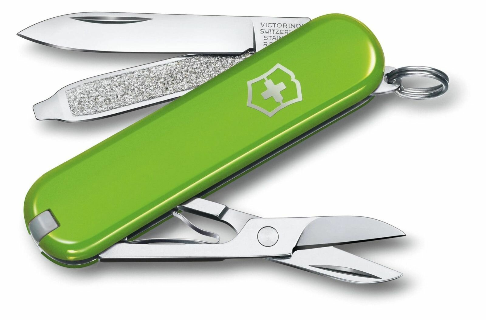 Нож перочинный VICTORINOX Classic SD Smashed Avocado 58 мм, 7 функций (0.6223.43G)