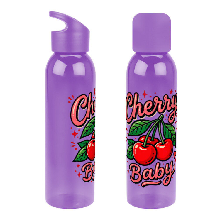 Бутылка для воды «Cherry Baby Ретро Принт» (фиолетовый)