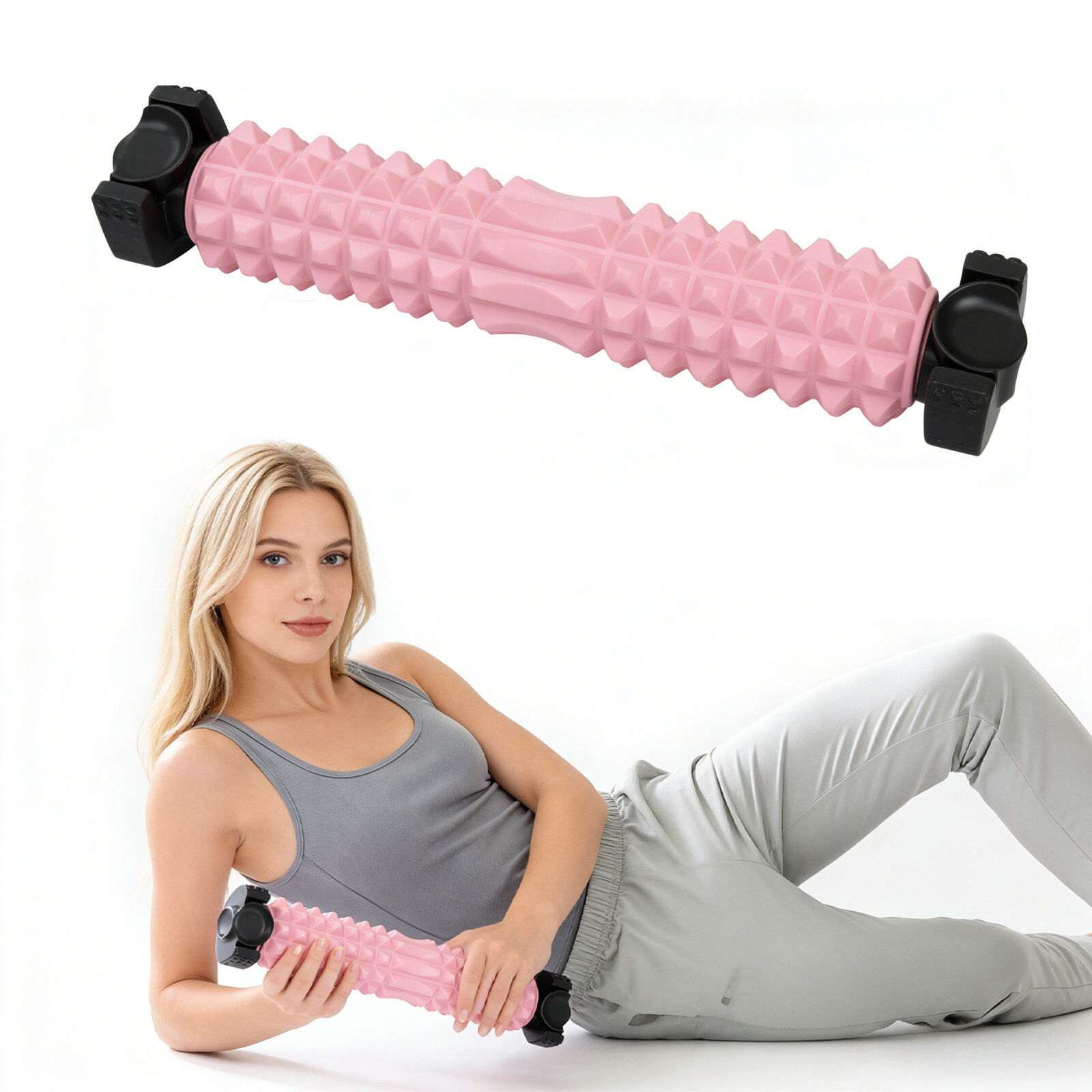 Массажный ролик с кронштейном для снятия боли в мышцах MFR roller