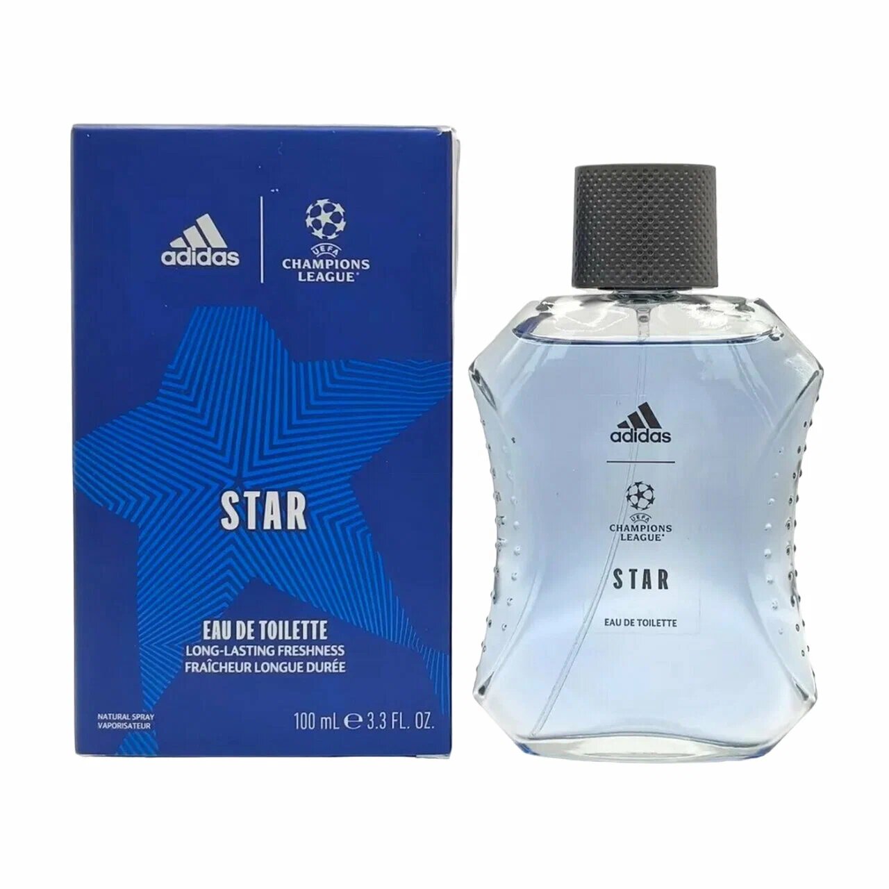 Туалетная вода Adidas "UEFA Champions League Star Edition", мужская, древесный пряный аромат, 100 мл