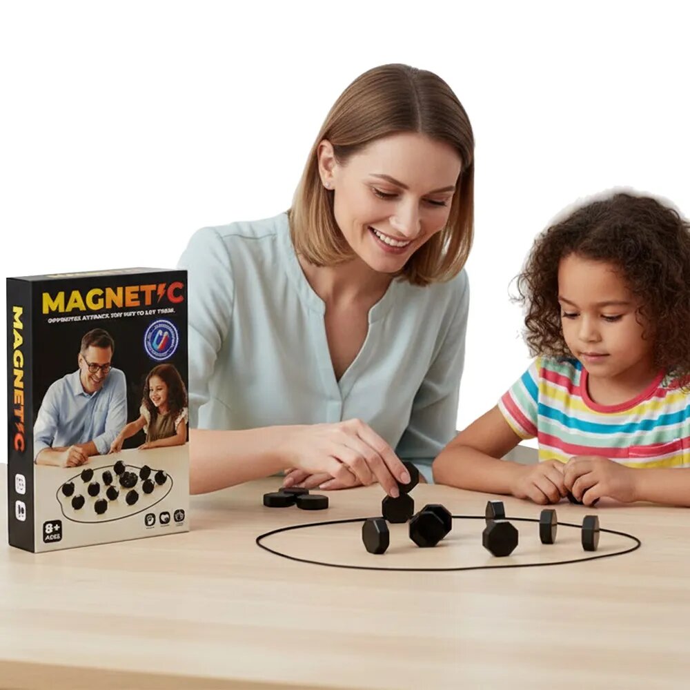 Магнитная настольная игра Шахматы с 20 фигурами и регулируемым шнуром для переноски