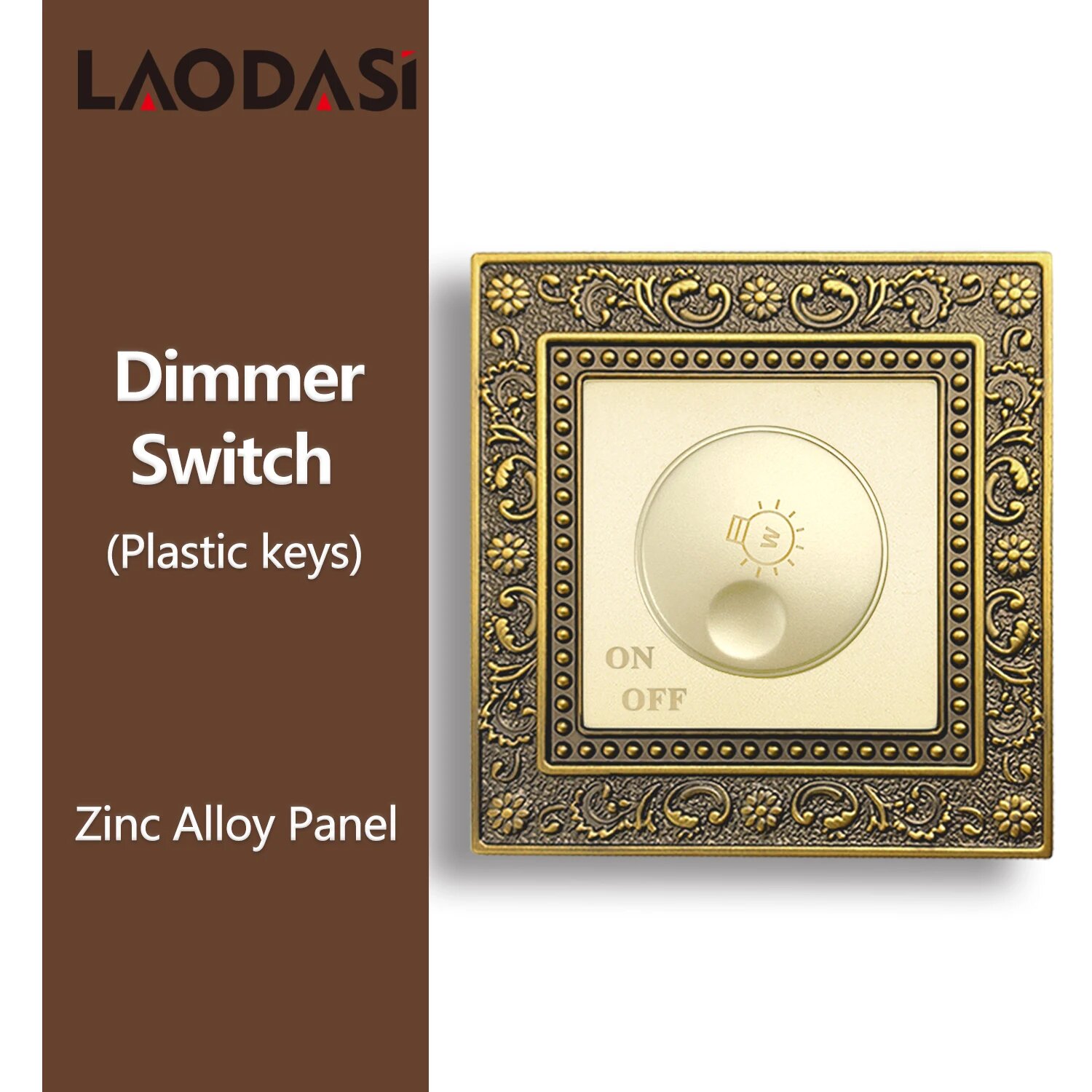 Laodasi Ретро настенный выключатель и розетка Dimmer Switch