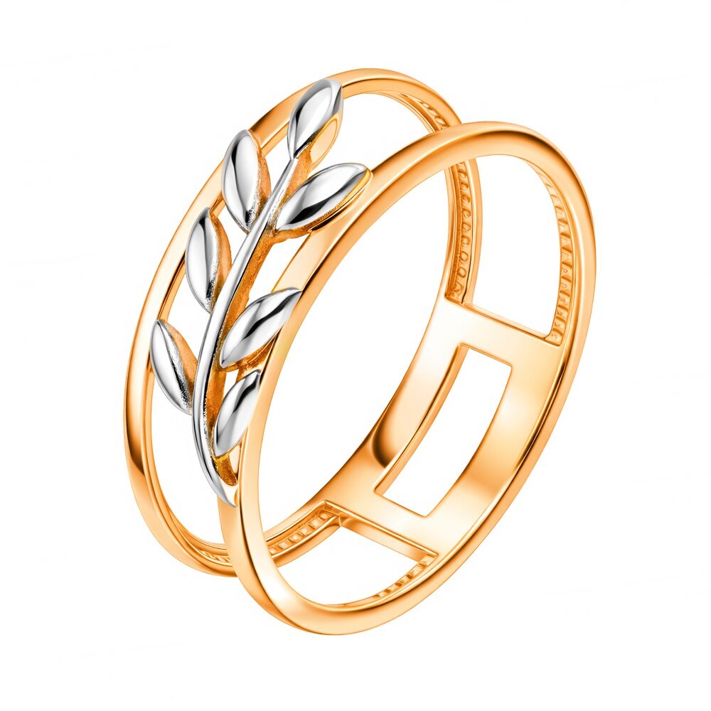 Кольцо, красное золото, 585 проба, родирование