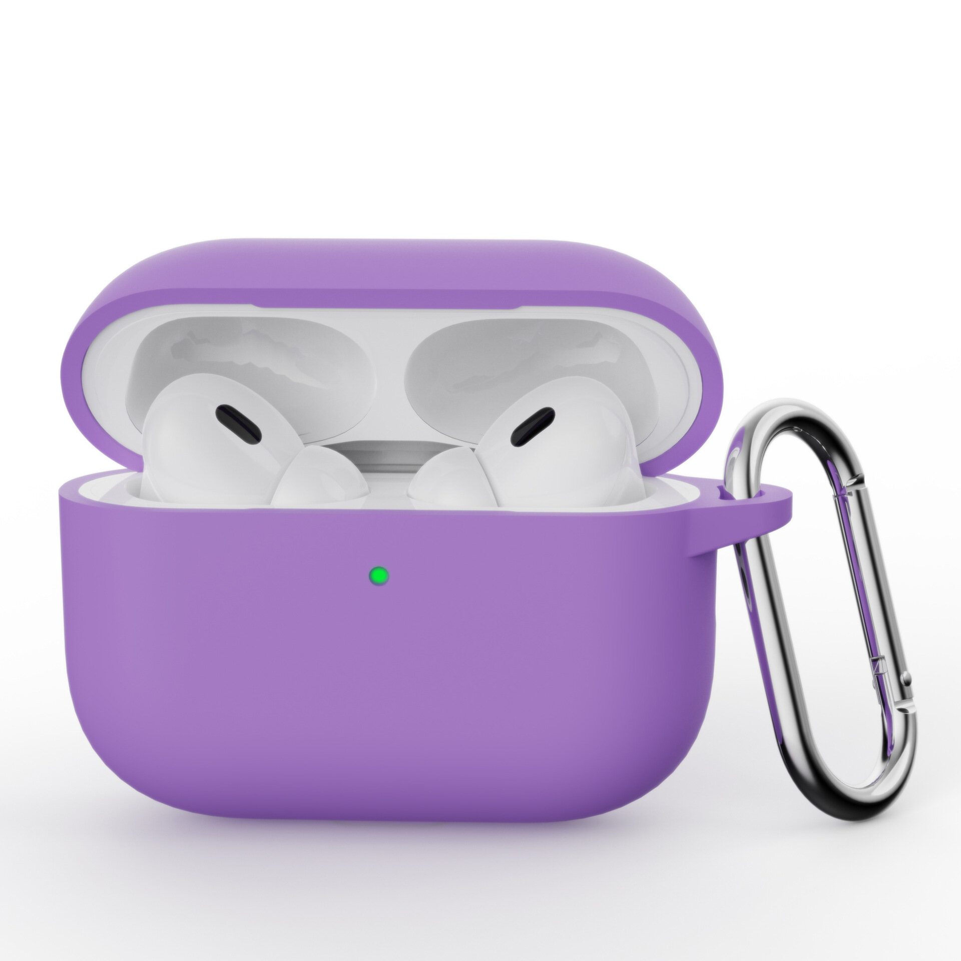 Премиум фиолетовый силиконовый полный чехол для AirPods Pro 3, 2 мм толщины, прочный силиконовый чехол для беспроводных