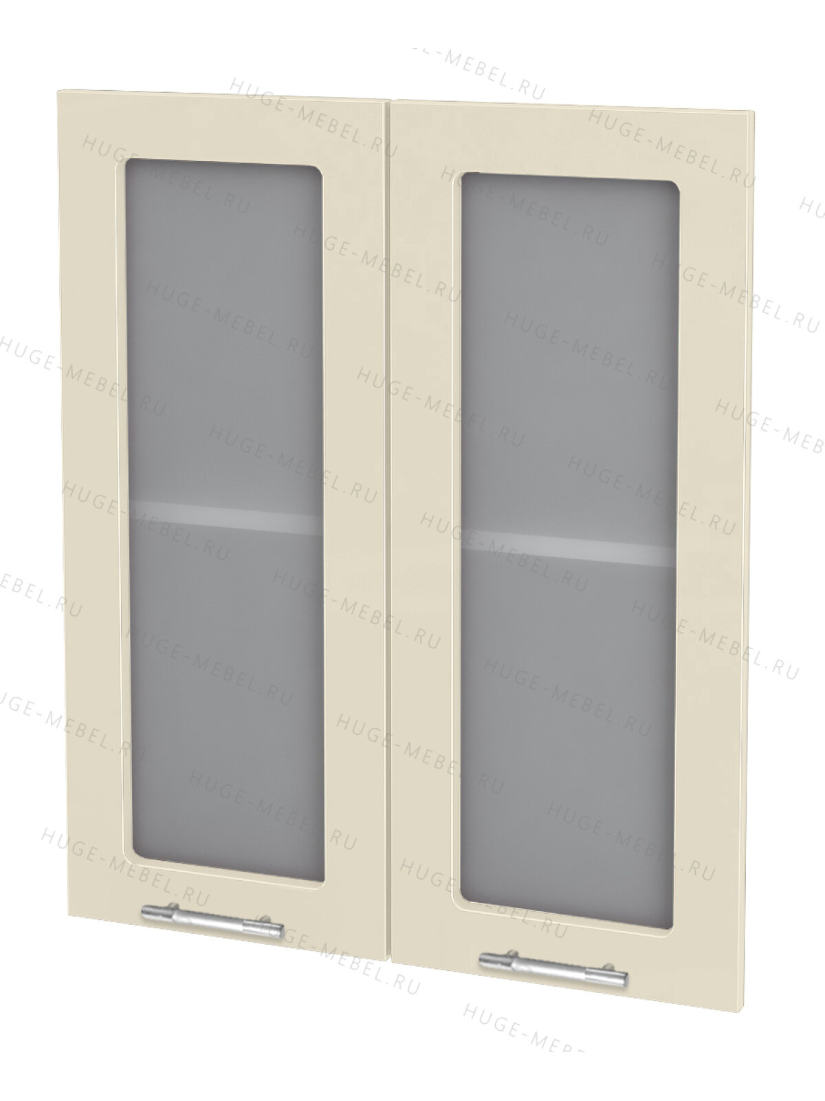 Кухонный фасад Ф-45 ваниль глянец (Ксения) Huge Mebel. Ширина 592 Высота 712. Кухонные фасады