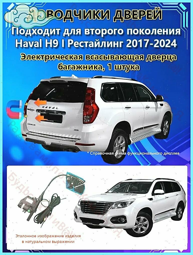 Доводчики дверей Haval H9 I Рестайлинг (2017-2024) , Дверь багажника Доводчик двери автомобиля (Гарантия 2 года)