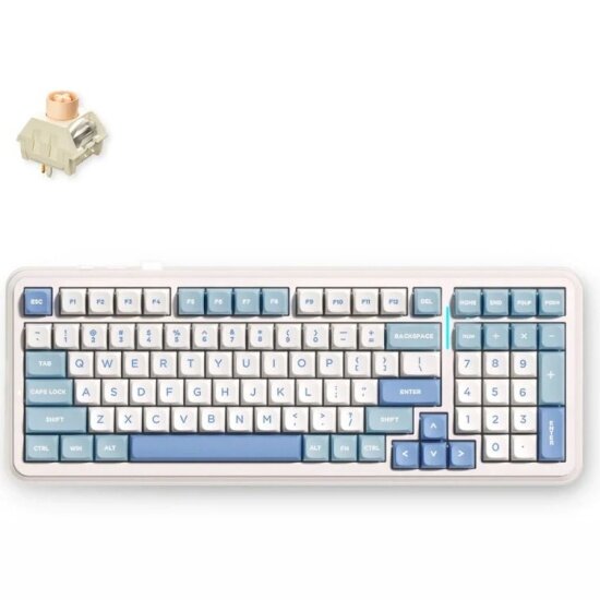 Клавиатура Mchose K99V2 беспроводная, Sky Blue, переключатели Icy Creamsicle Switch
