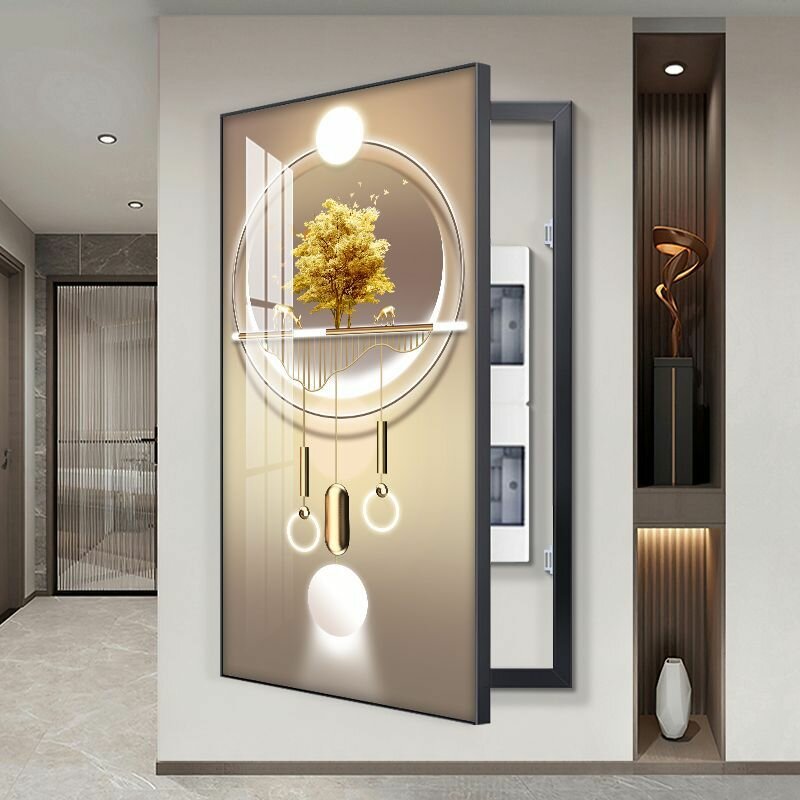 Декоративная панель для электросчетчика 40x60 см Без сверления, зеркальная поверхность, влагостойкость