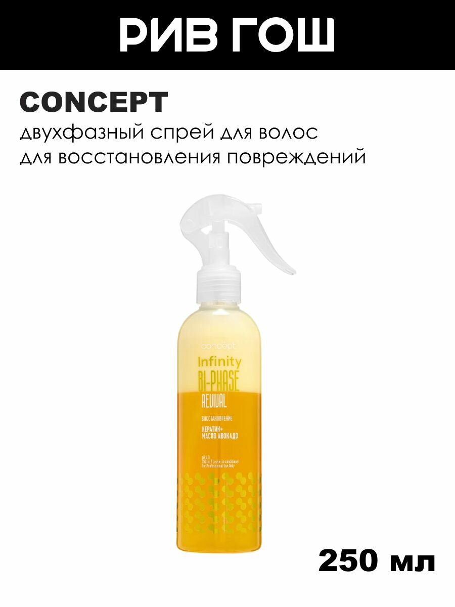 CONCEPT Спрей для волос Infinity Revival двухфазный для восстановления поврежденных волос, 250 мл