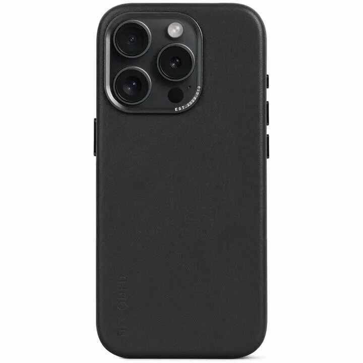 Чехол кожаный Decoded Leather Back Cover MagSafe для iPhone 15 Pro Max черный
