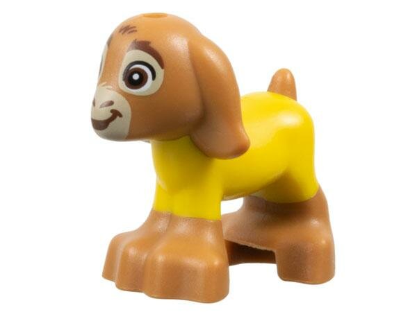 Деталь Lego 104989pb01 Goat, Friends, Baby with Molded Yellow Sweater and Printed Reddish Brown Eyes, Mouth, Eyebrows and Nose, and Tan Muzzle Pattern (Wish Valentino)
