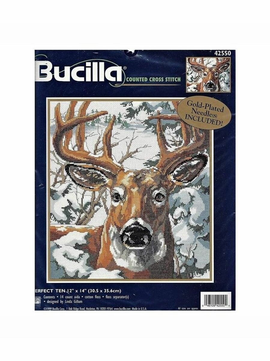 Набор для вышивки Amishop "Идеальные Рога", 14 CT, 31 см x 36 см