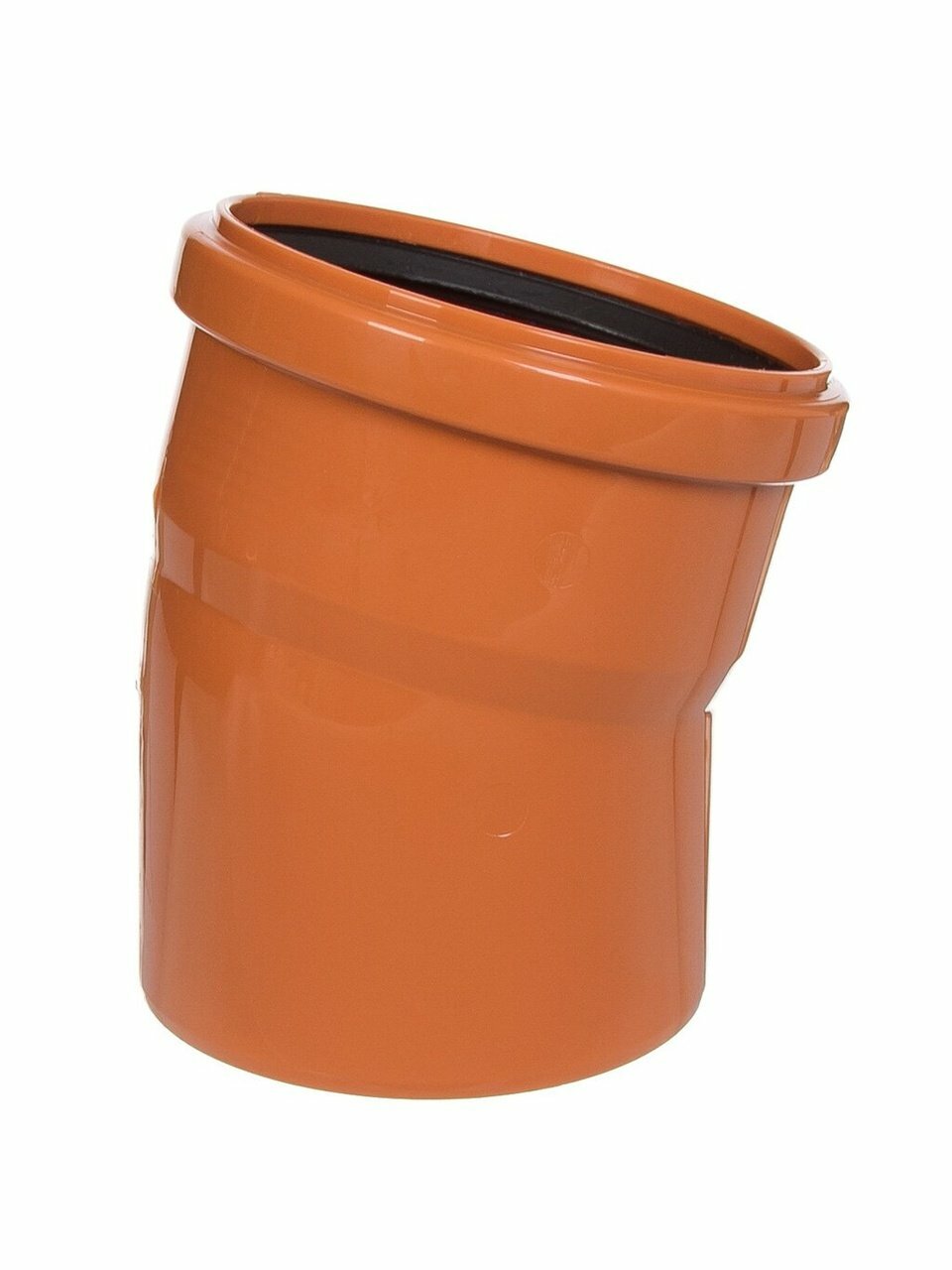 Уголок канализационный РосТурПласт 110 мм 15 градусов наружный рыжий для внешней канализации, артикул 36657