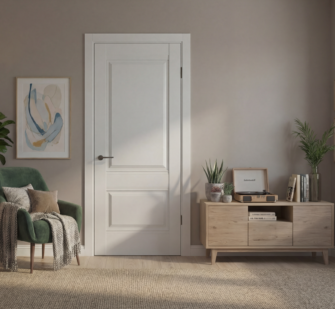 Межкомнатные двери: Дверь ПГ Classico-42 Alaska (матовый белый) (Размер полотна: 2000х800)