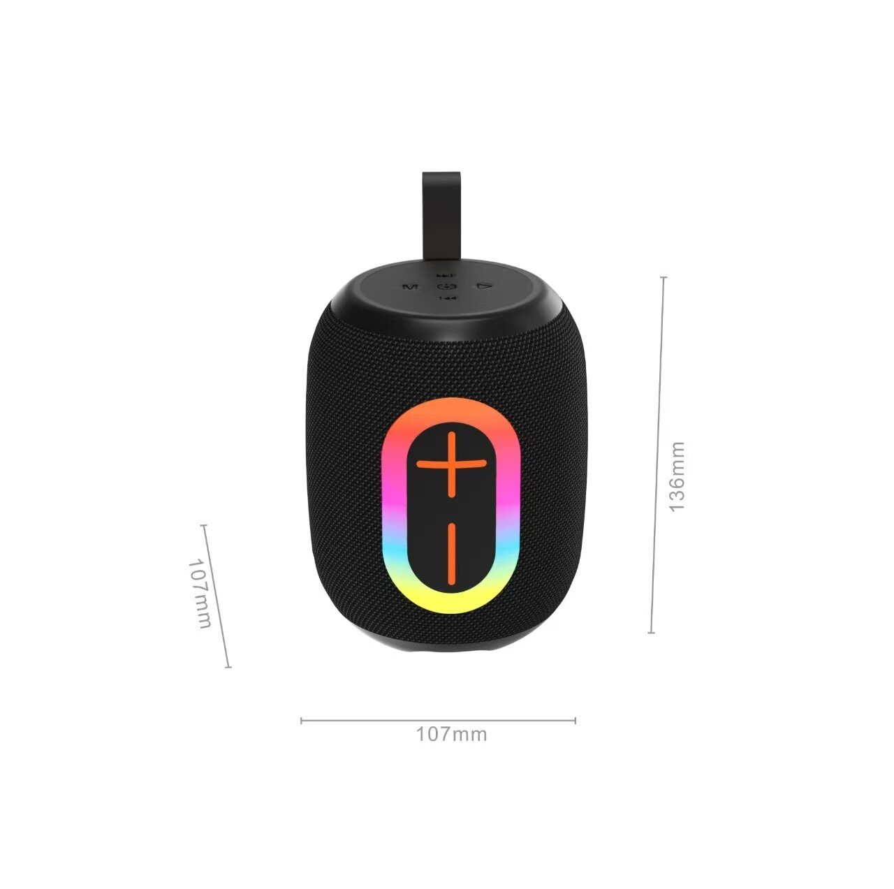 Портативная беспроводная Bluetooth-колонка с RGB-подсветкой, тканевый корпус, миниатюрная, высокое качество звука, для улицы и дома