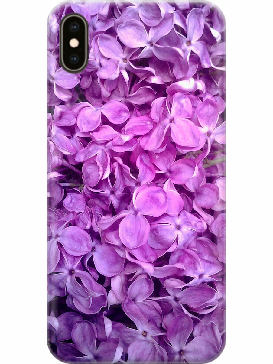Силиконовый чехол на Apple iPhone XS Max / Эпл Айфон Икс Эс Макс с рисунком "Цветы серени"
