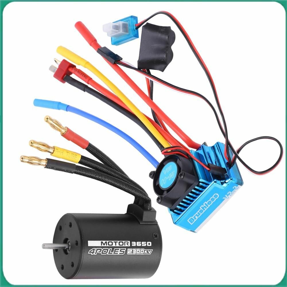 3650 Мотор 2300KV и Водонепроницаемый 80A ESC, для 1/10 RC автомобилей