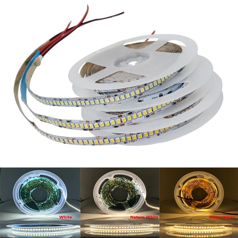 Светодиодная лента HICCIN 5м, Warm White, 12V, 240leds