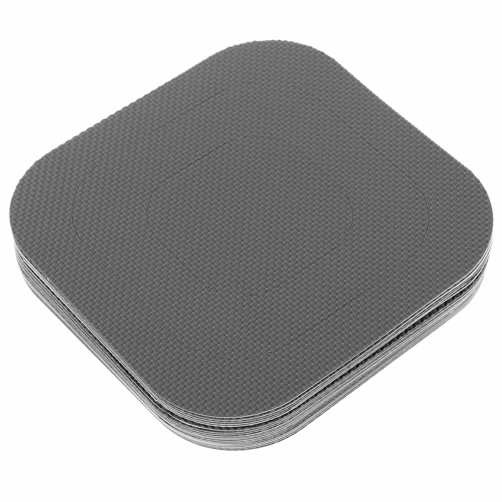 Квадратные противоскользящие наклейки для ванных комнат, водонепроницаемые и нескользящие, самоклеящиеся полоски для лестниц, ступеней и полов (квадратные серые/20 шт.)