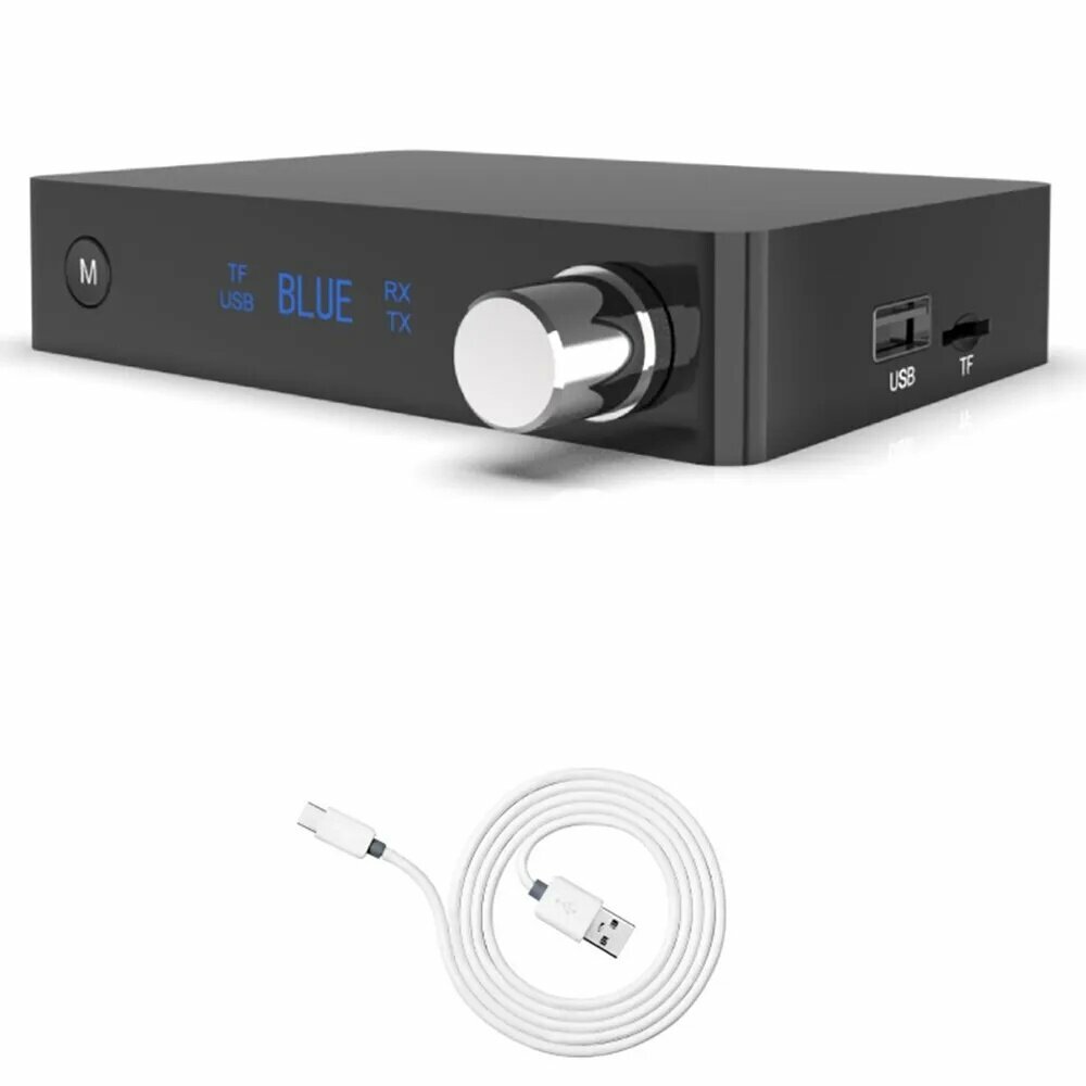 Адаптер Bluetooth 5.0 с цифровым дисплеем, передатчик и приемник Bluetooth, 3,5