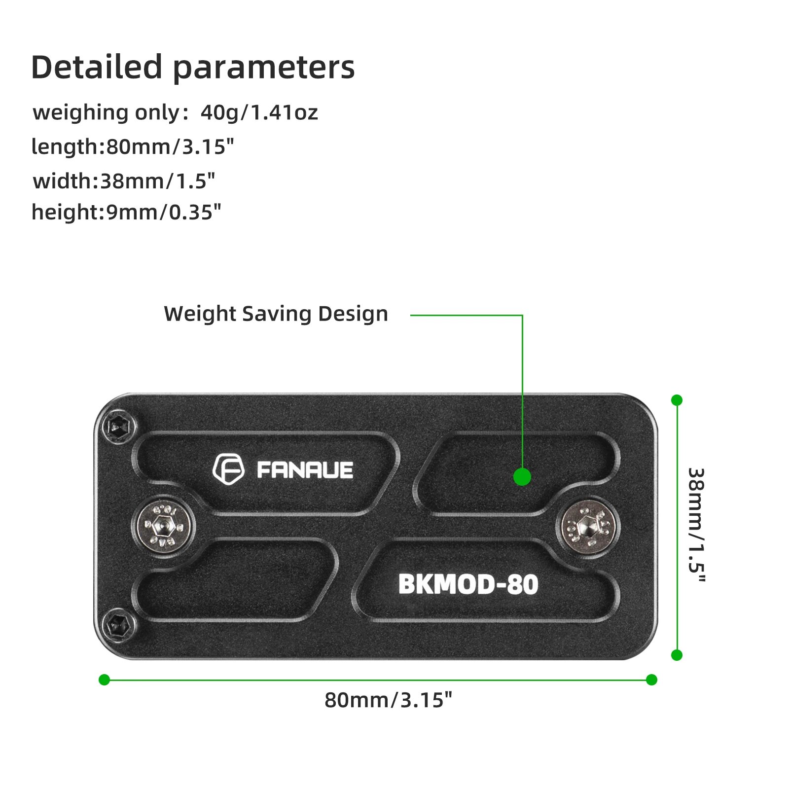 FANAUE Keymod Rail Bkmod-80, адаптер для штатива