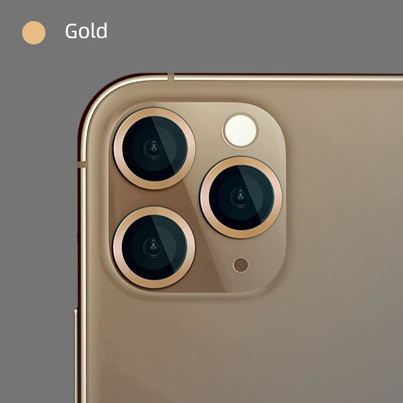 Золотой сапфировый защитный экран для камеры iPhone 12 Pro - Устойчивый к царапинам, прозрачный, многоцветный комплект