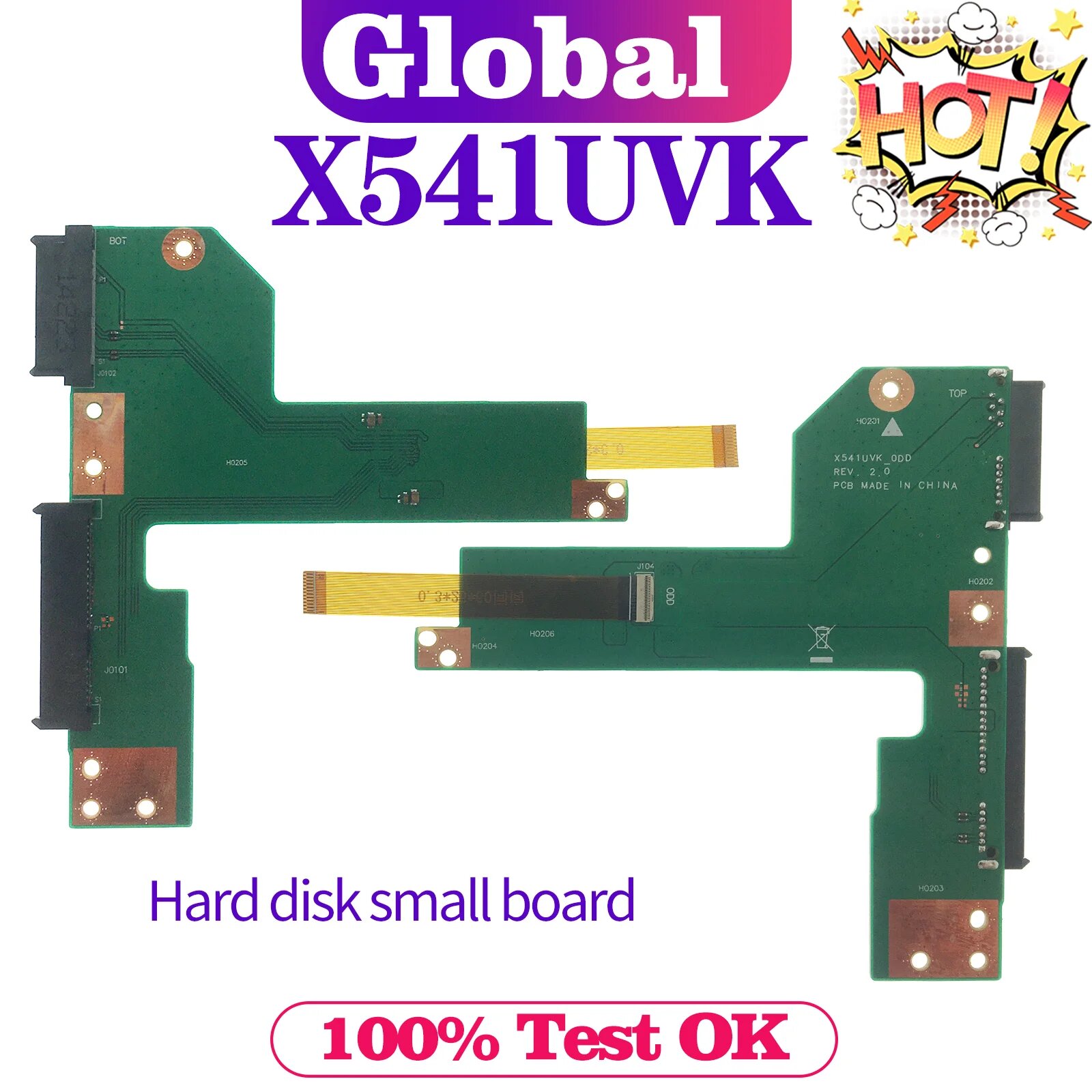 Плата контроллера HDD ASUS X541UVK, Flat cable