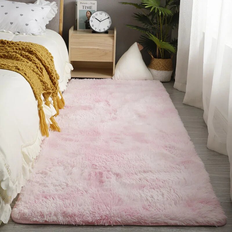 Розовый ковёр пушистый 160x230см Tie Dye