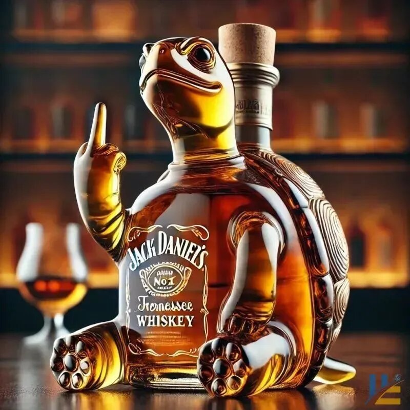 Статуэтка Jack Daniel's в форме черепахи, из органического стекла, для бара