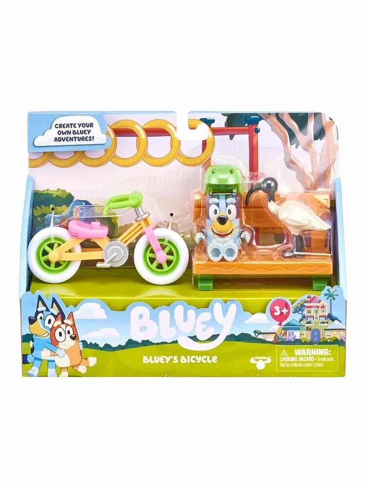 Bluey Bicycle Автомобиль и 2,5-дюймовая фигурная упаковка