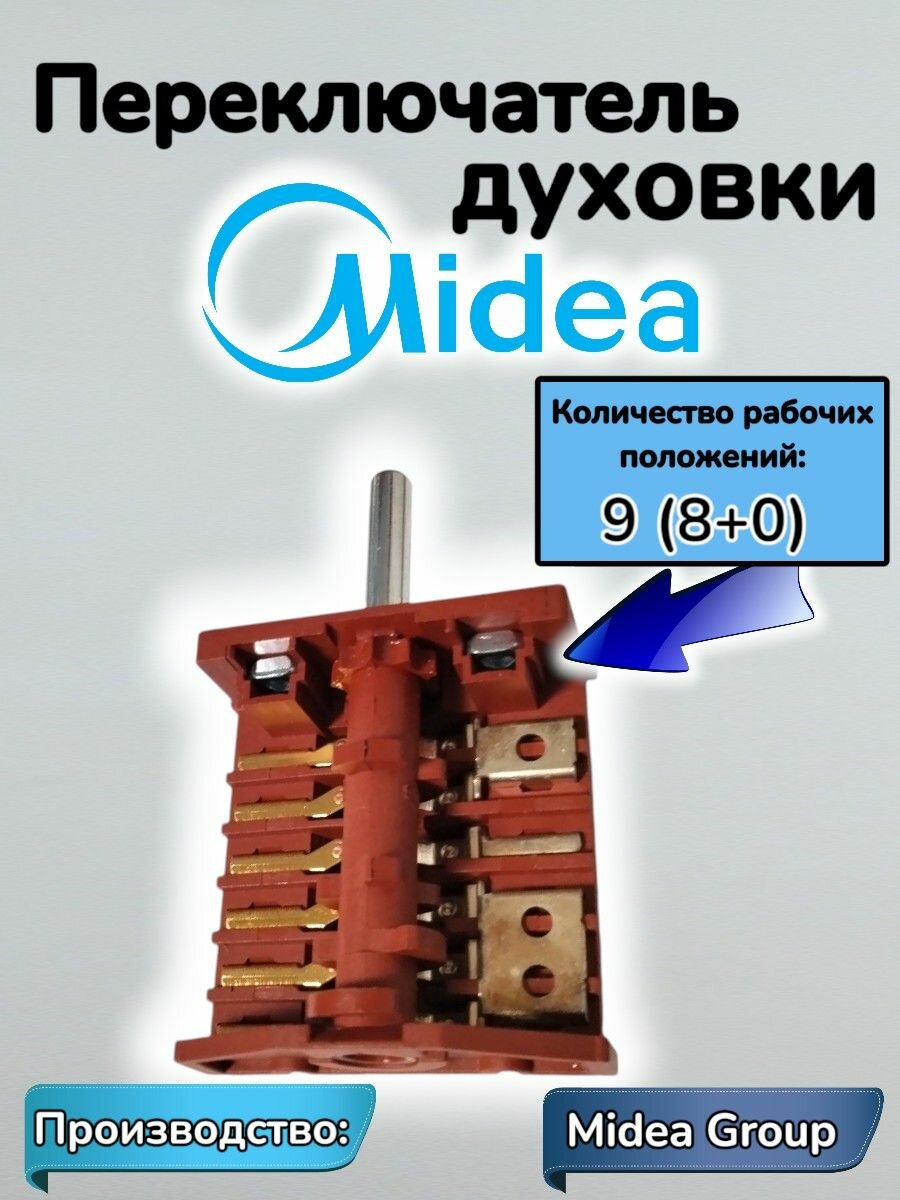 Переключатель духовки Midea (9 режимов)
