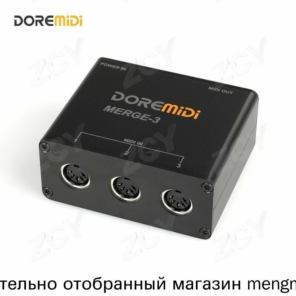 USB-блок питания DOREMiDi MERGE-3 MIDI Merger поддерживает все инструменты с MIDI-интерфейсами